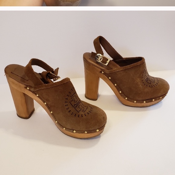 Tory Burch | Shoes | Tory Burch Suede Studded Clogs | Poshmark
